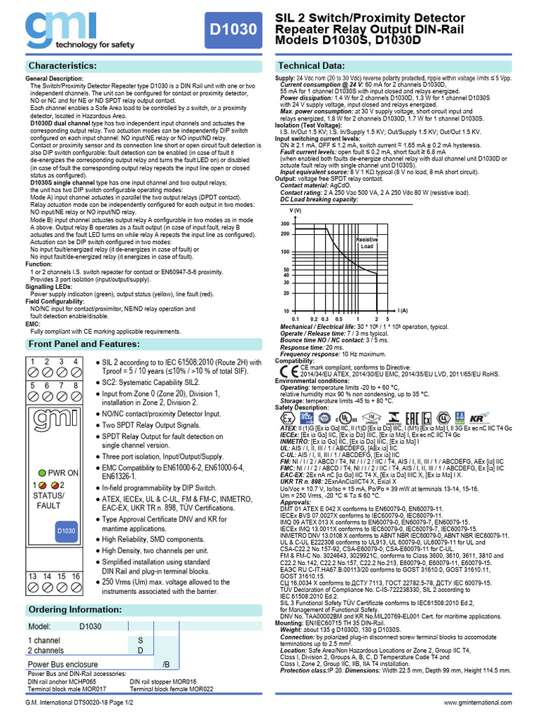 D1030 DTS0020 en | PDF | Relay | Switch