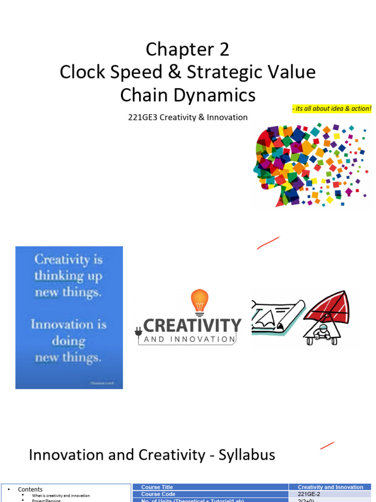 Ch-2-Clock Speed Strategic and VCD PDF | PDF | Creativity | Innovation