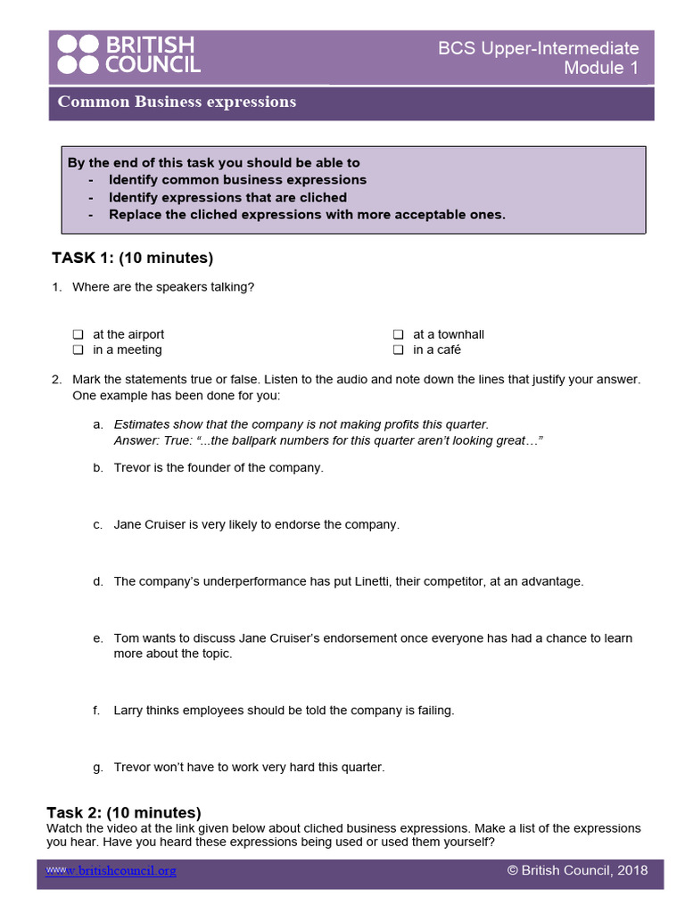 Mastering Business Expressions Guide | PDF | Human Communication