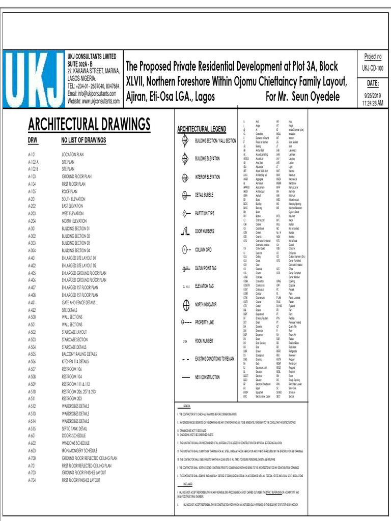 Proposed Residential Development For Mr. Oyedele - Architectural ...