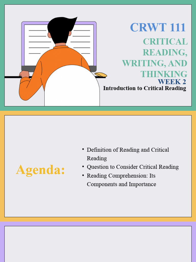Crwt111 Week 2 | Download Free PDF | Reading Comprehension | Critical ...