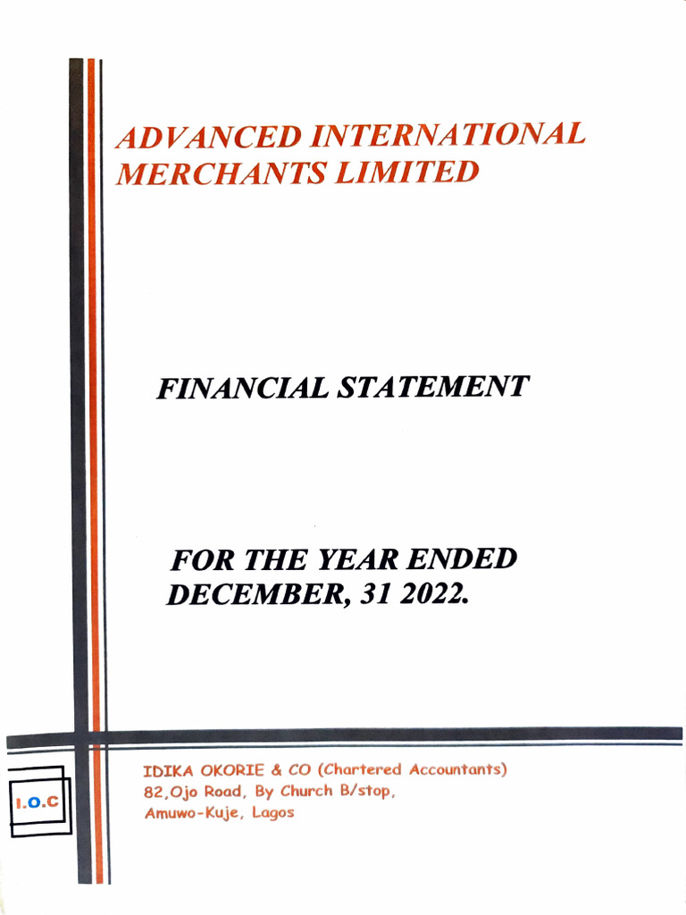 Advanced - Yr 2022 Audited Accounts | PDF | Audit | Depreciation