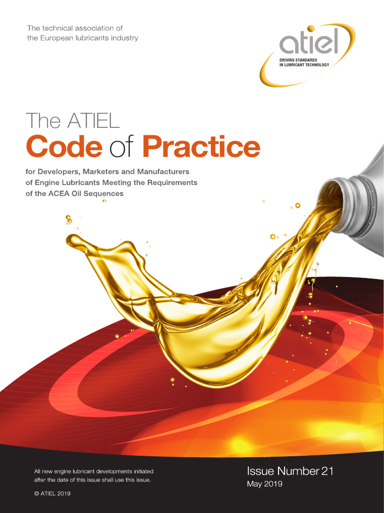 ATIEL Code of Practice for Engine Lubricants | PDF | Motor Oil ...