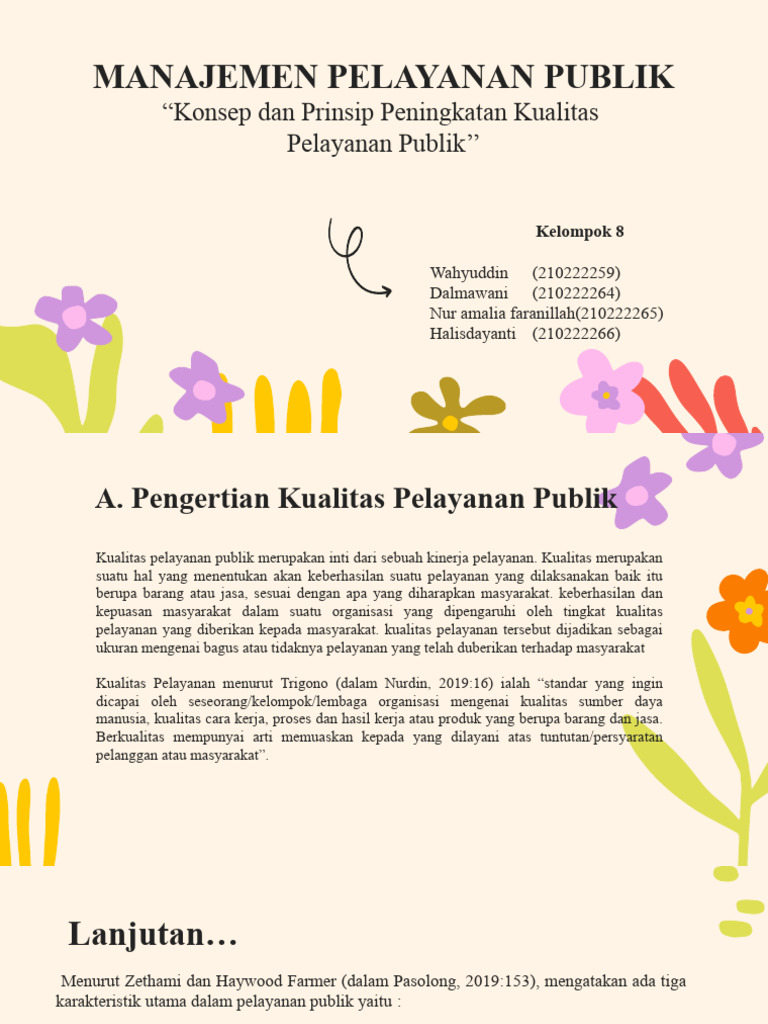 KLP 8 Manajemen Pelayanan Publik | PDF