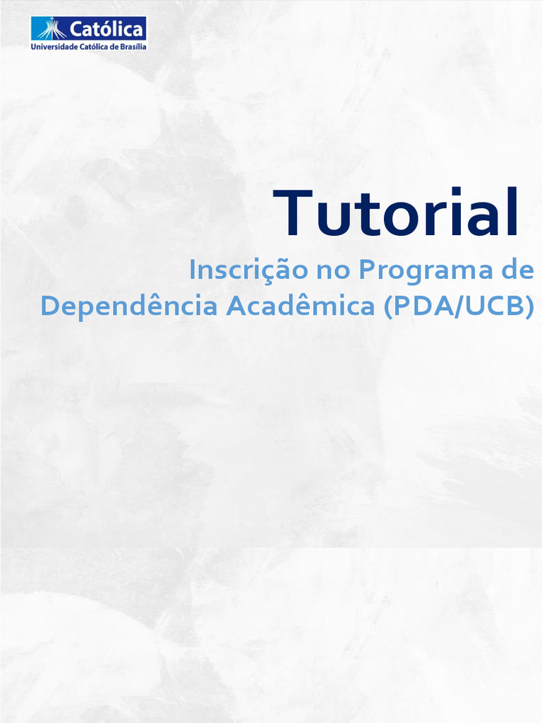 Tutorial Inscrição PDA UCB Online | PDF | Carreira e Crescimento