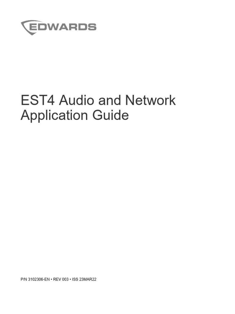 3102306-EN R003 EST4 Audio and Network Application Guide | PDF ...
