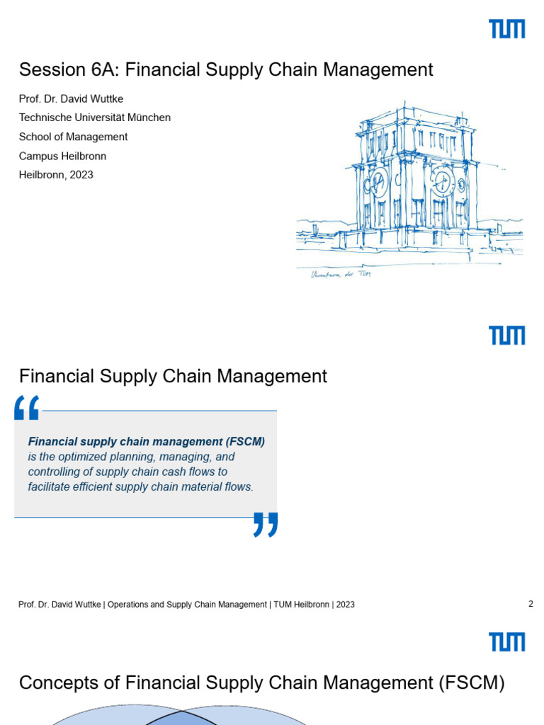 Tum SCM 2023 6a FSCM | PDF | Supply Chain | Supply Chain Management