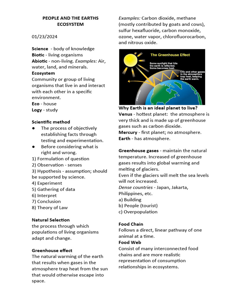 People and The Earths Ecosystem Prelim | PDF