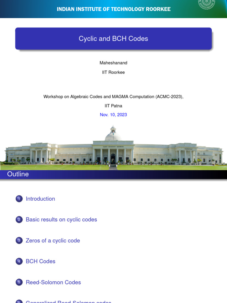 Cyclic and BCH Codes | PDF | Factorization | Number Theory