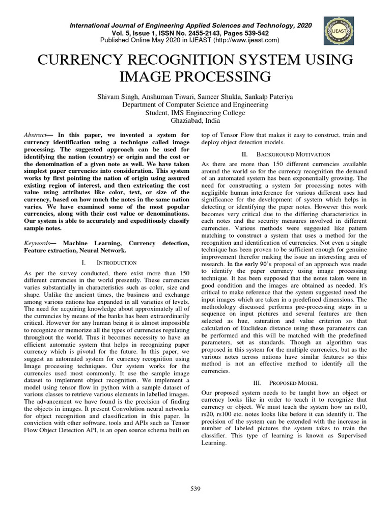 Currency Recognition System Using Image | PDF | Artificial Neural ... Currency Recognition System Using Image | PDF | Artificial Neural ...
