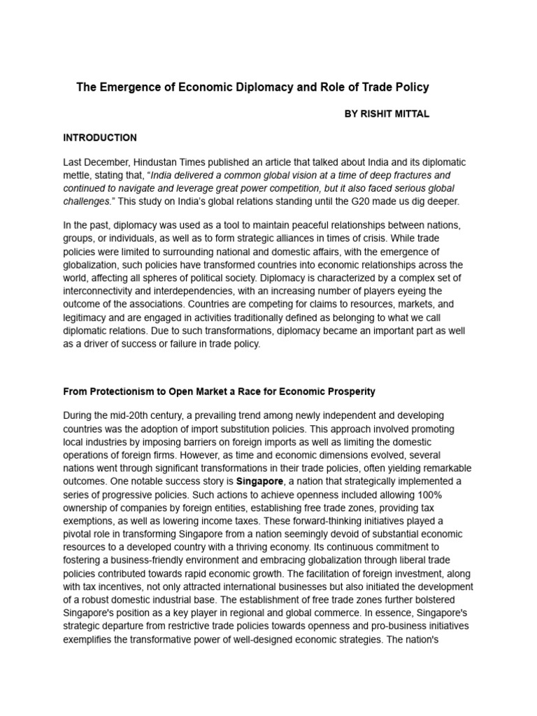 The Emergence of Trade Diplomacy and Trade Policy | PDF | Trade | Diplomacy