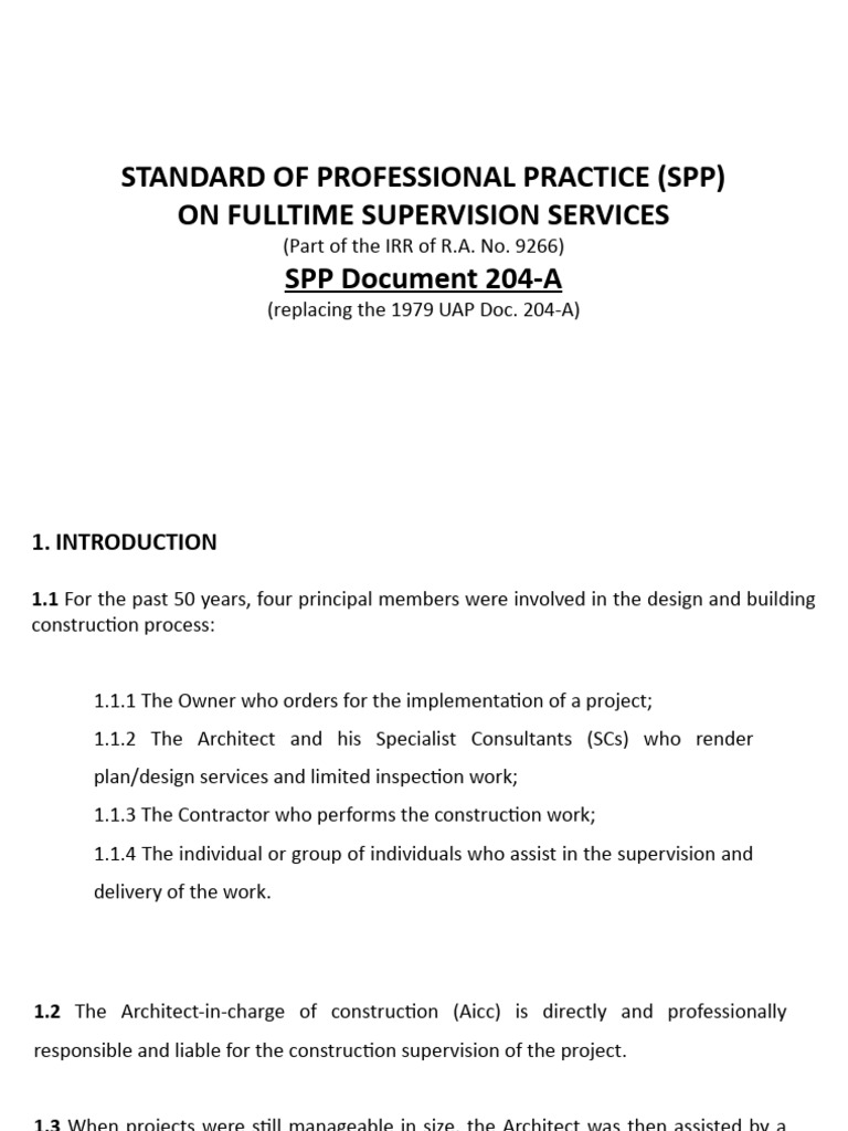 SPP Doc 204ab 205 | PDF | Architect | Construction Management