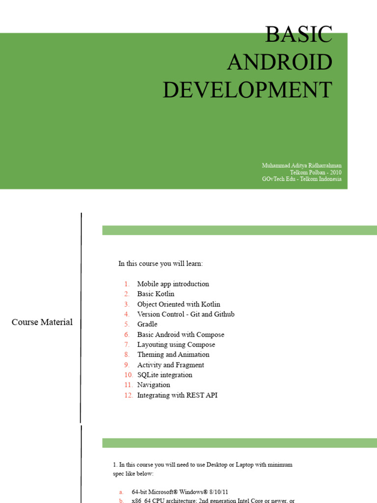 Pertemuan 1 - Basic Android Development Using Jetpack Compose | PDF | Android (Operating System ...