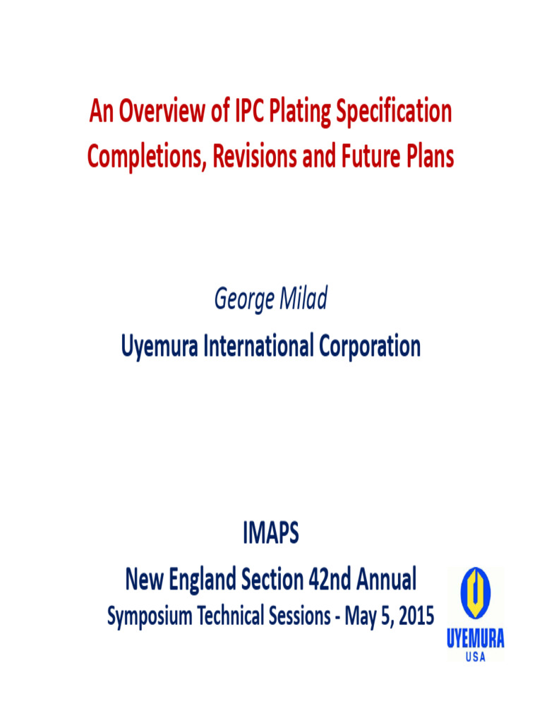 IPC Plating Specifications | PDF | Printed Circuit Board | Standard Deviation