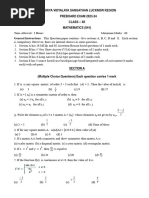 CSSC Class 12 Math QP Paper 2 | PDF | Function (Mathematics) | Equations