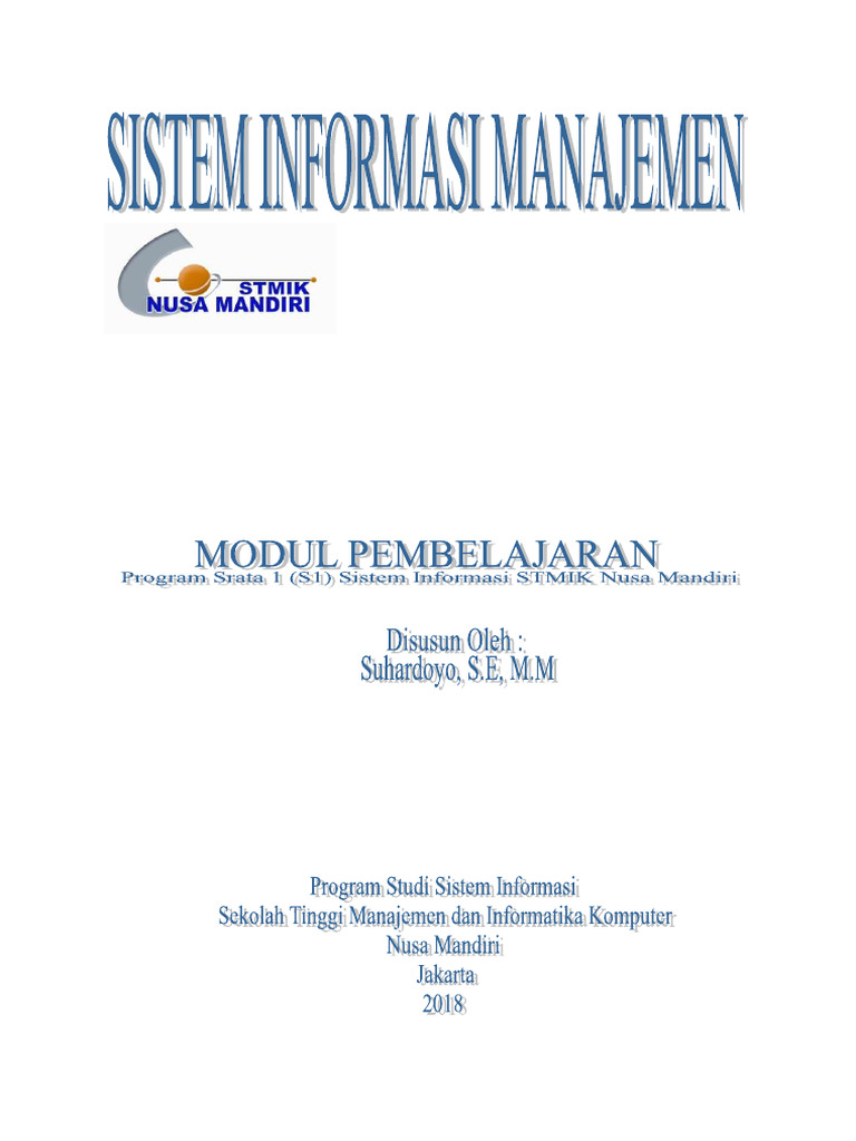 Modul Sistem Informasi Manajemen-S1 | PDF