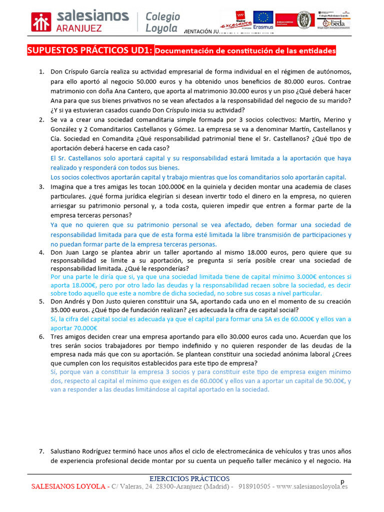 Ejercicios Prácticos Ud1 | PDF | Business | Economias