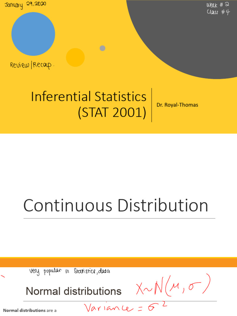 Inferential Statistics - Introduction - Lecture - Part3 - Actual | PDF ...