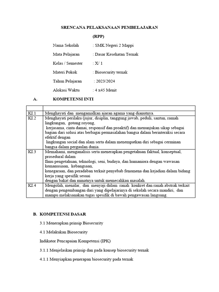 Rencana Pelaksanaan Pembelajaran Prins | PDF