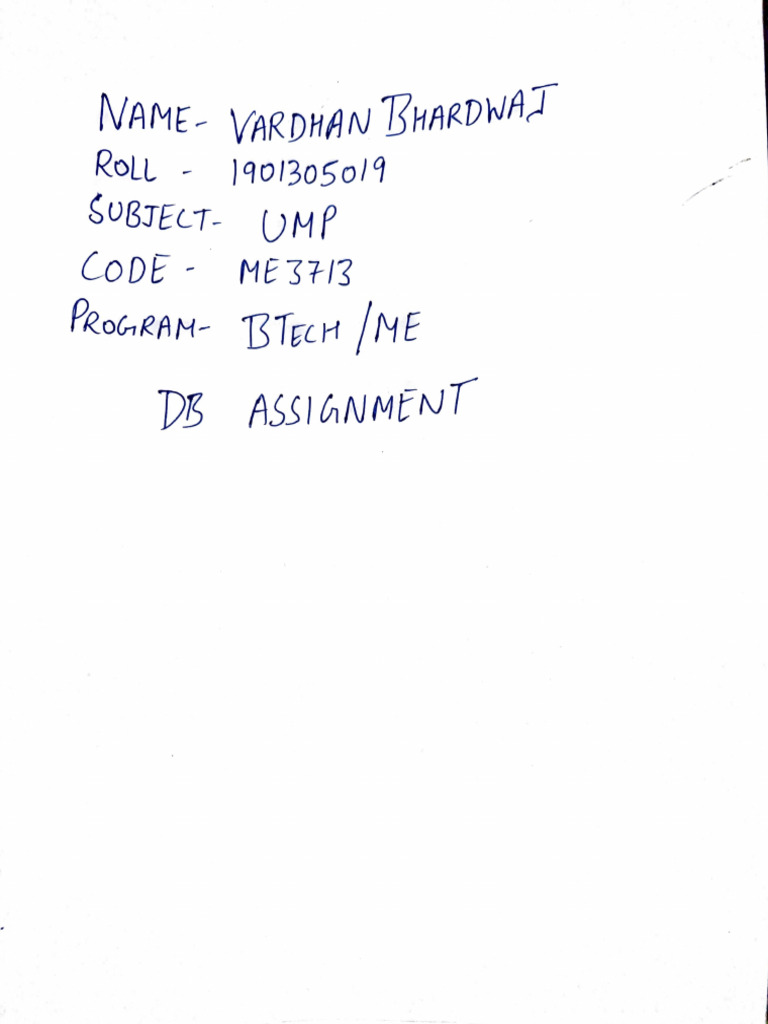 UMP DB Assignment | PDF