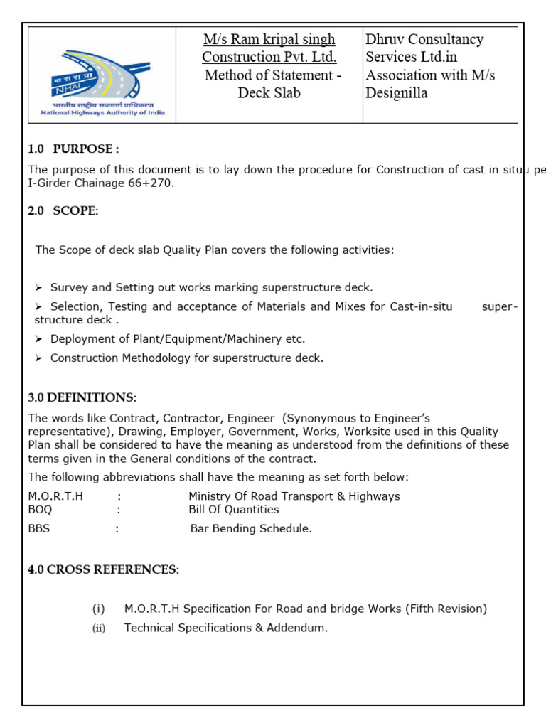 Deck Slab Methodology | Download Free PDF | Concrete | Building Engineering