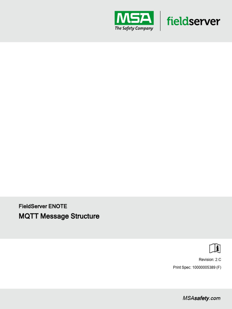 ENOTE-MQTT Message Structure | PDF