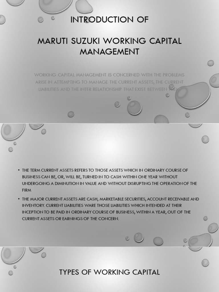 Maruti Suzuki Krrish | PDF | Working Capital | Money Maruti Suzuki Krrish | PDF | Working Capital | Money