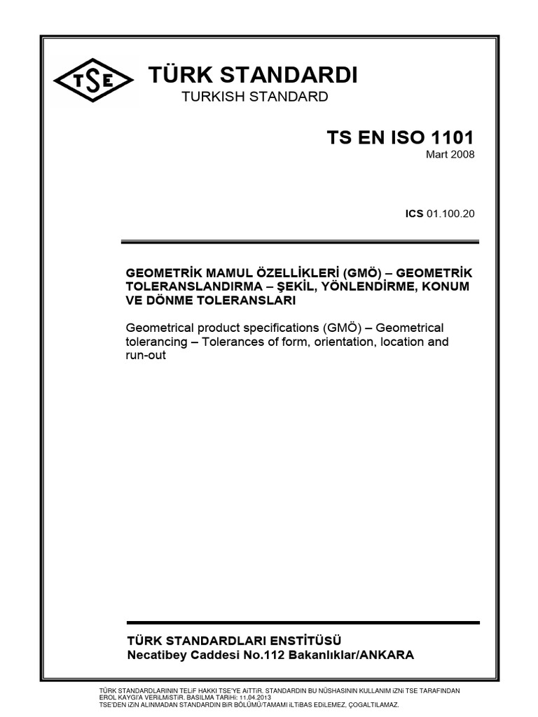 TS en Iso 1101 | PDF