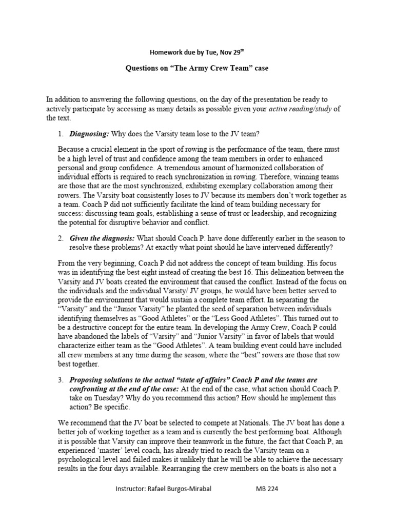 Homework For Case Study 4 Fall 2022 - Ashley Downes | PDF | Goal | Cognitive Science