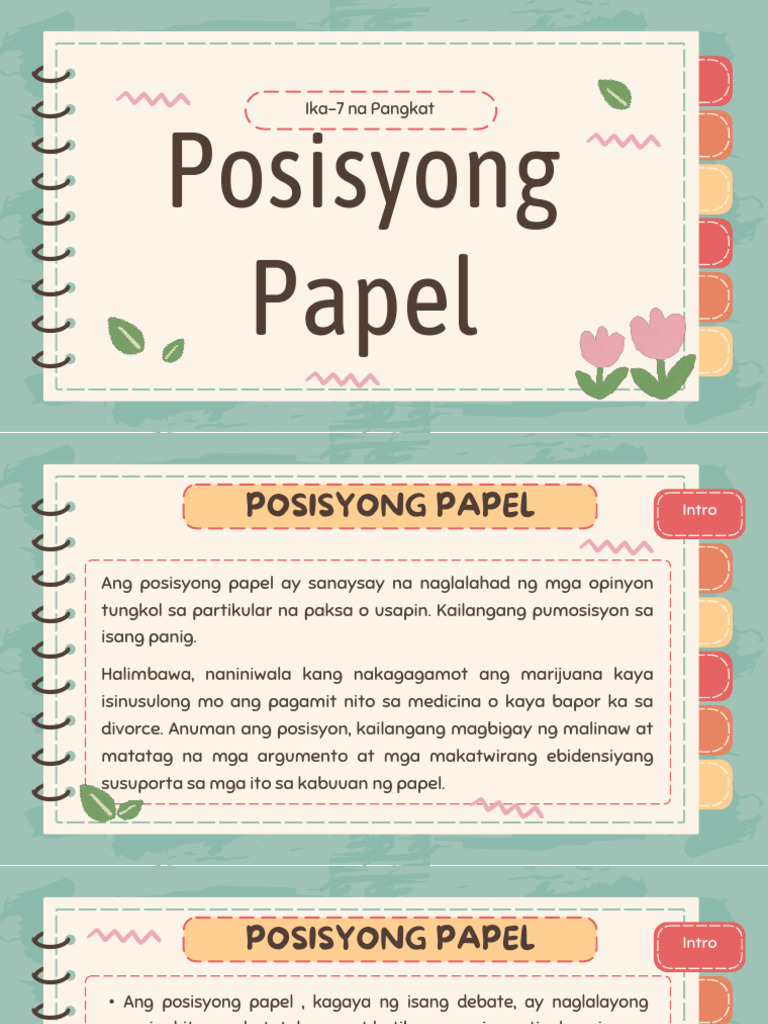 Posisyong Papel | PDF