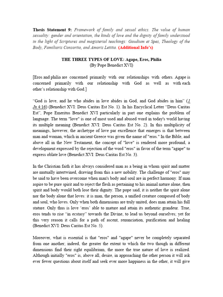 Thesis 9 (Morals) | PDF