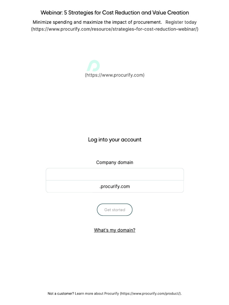 Log Into Your Account - Procurify Spend Management Platform | PDF