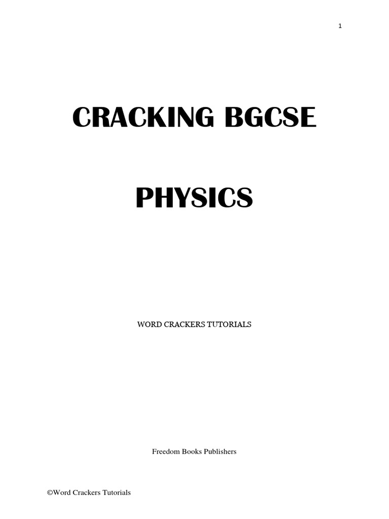 Cracking Bgcse Physics | PDF | Waves | Force