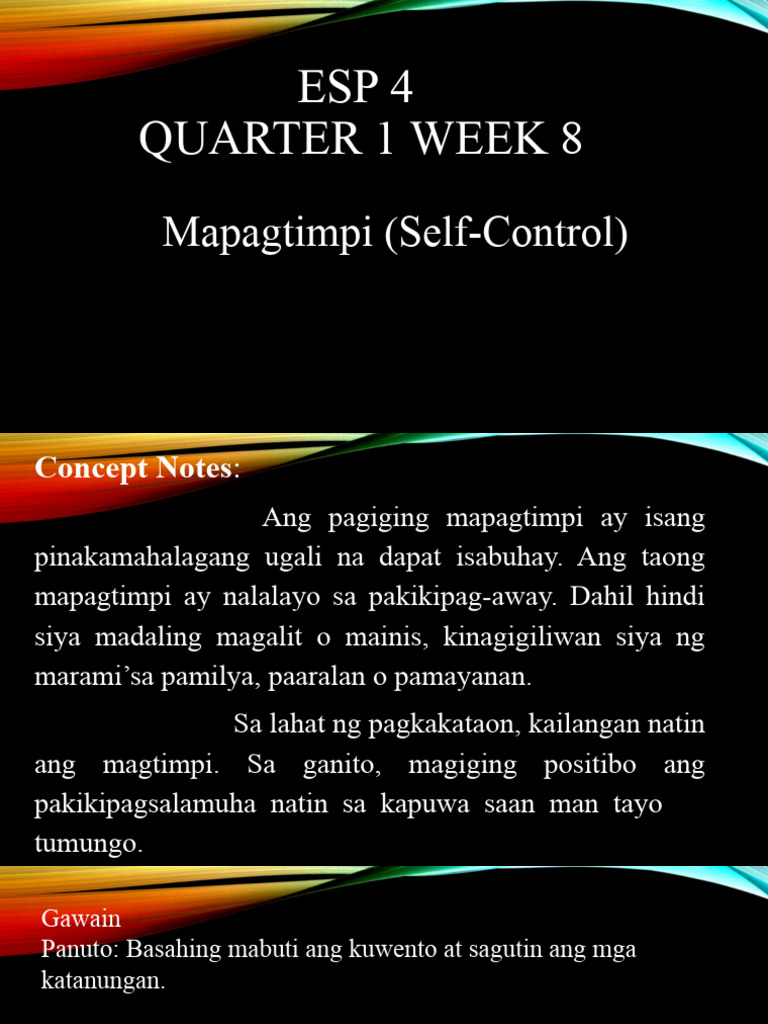 Esp 4 Q1 Week 8 | PDF