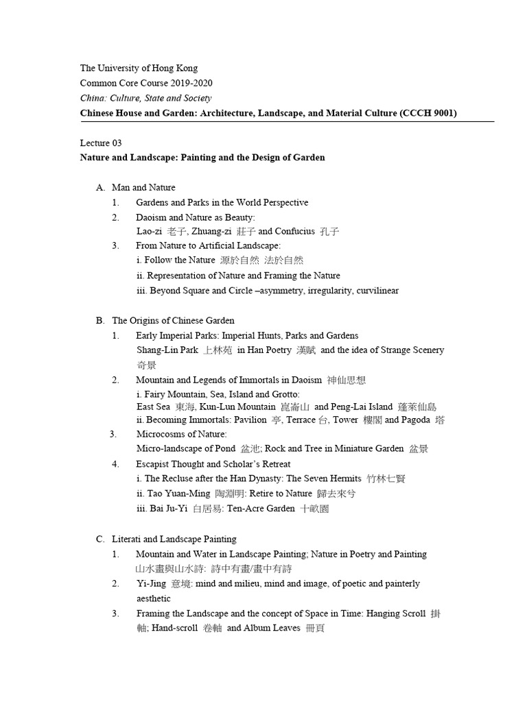Lecture 03 Handout | PDF | Landscape Lecture 03 Handout | PDF | Landscape