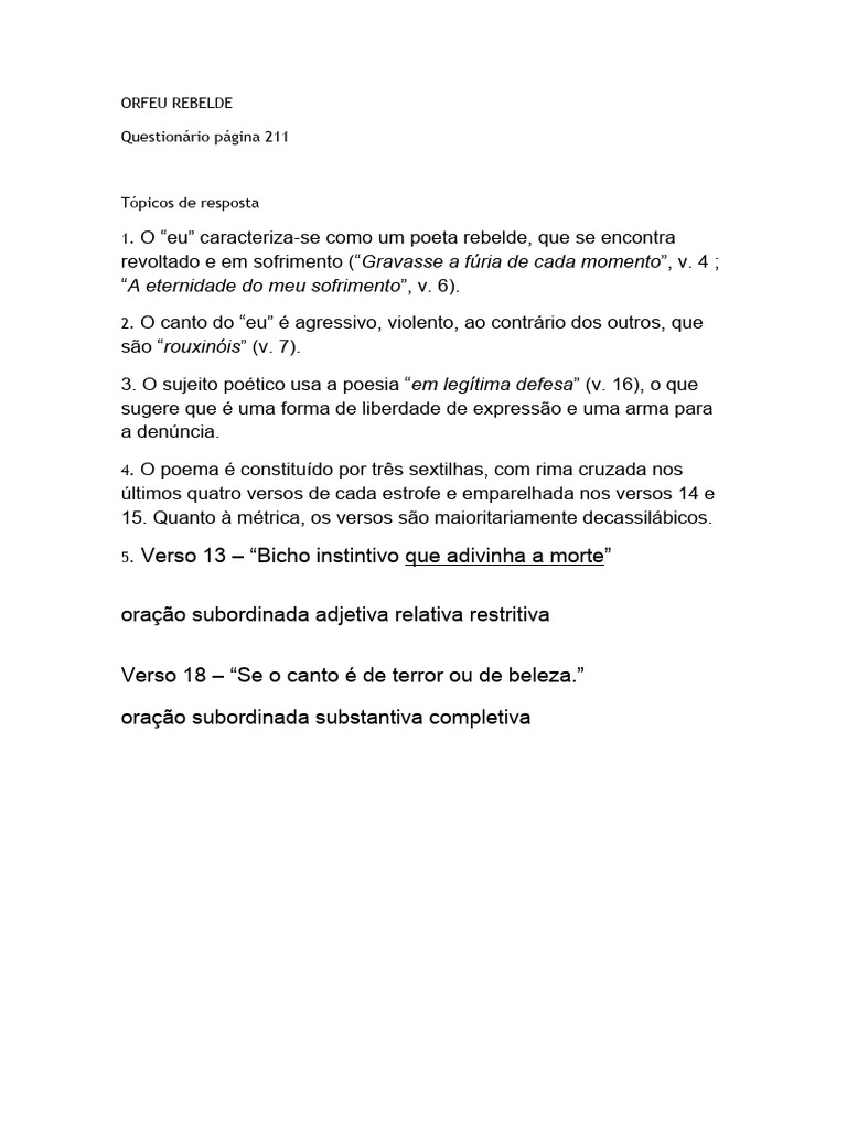 Orfeu Rebelde | PDF