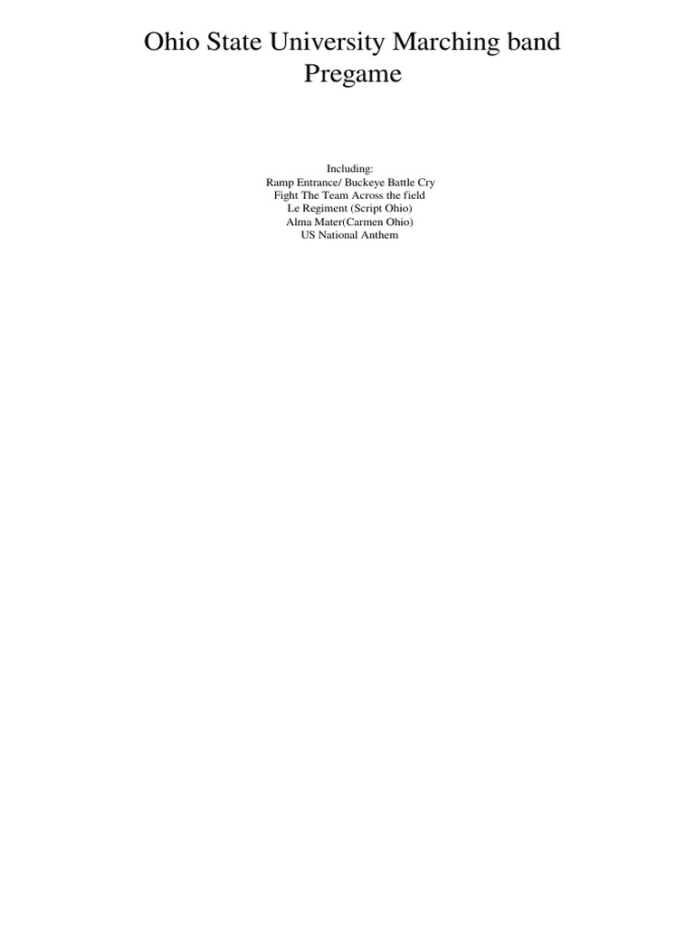 Full Pregame Ohio State University | PDF | Cuivres (musique)