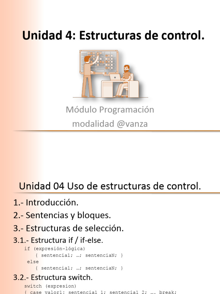 Estructuras de Control en Programación | PDF | Flujo de control ...