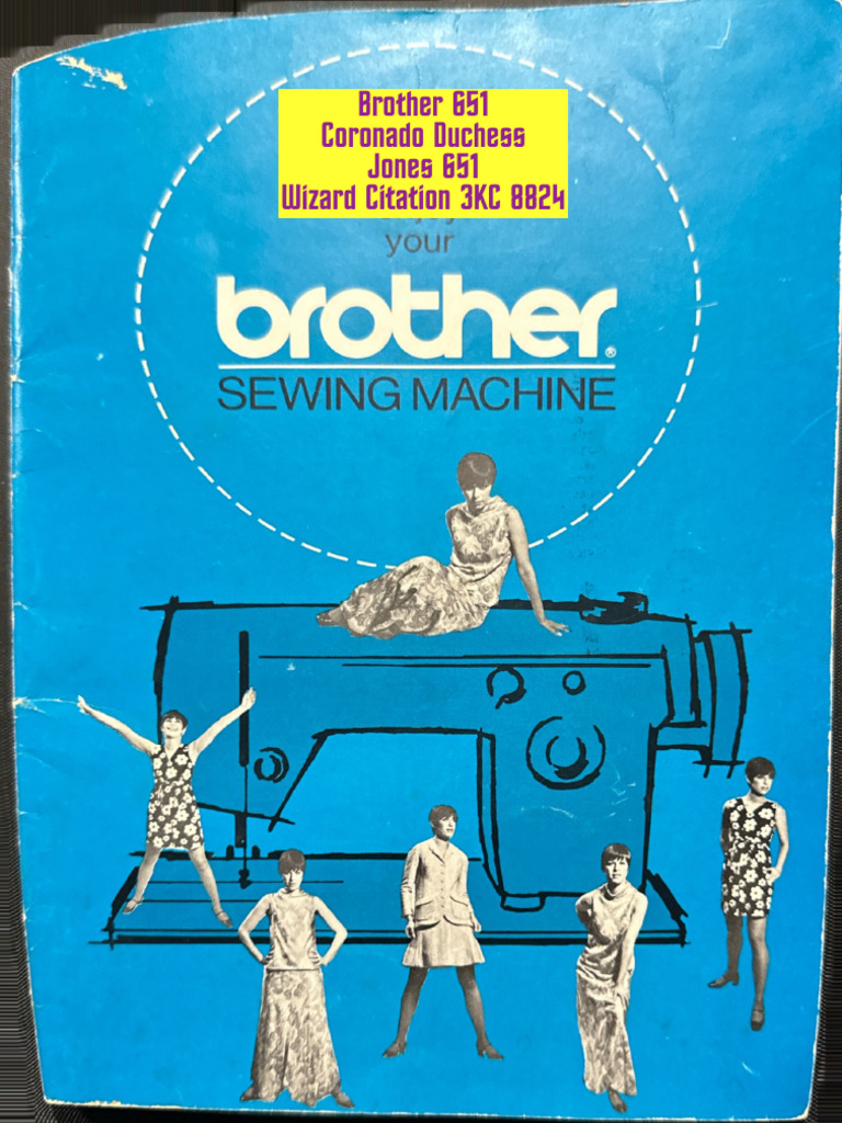 Brother 651/coronado Duchess/Jones 651/wizard Citation 3KC 8824 Sewing ...