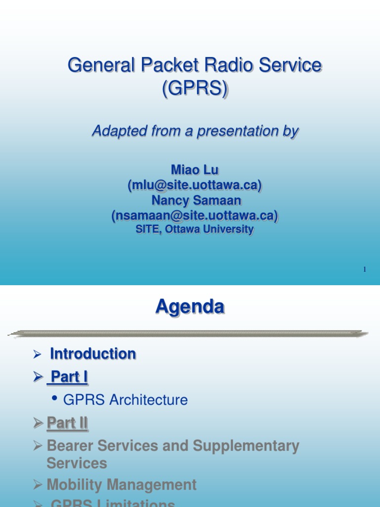 An Overview of the General Packet Radio Service (GPRS): Architecture ...