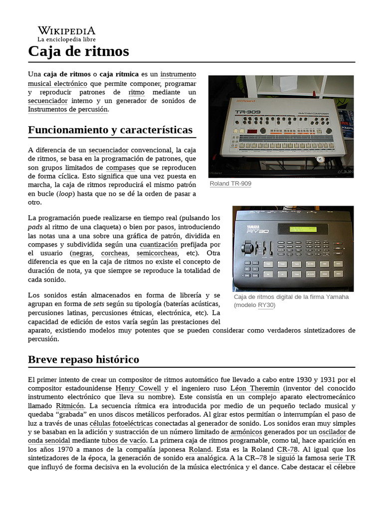 Caja de Ritmos | PDF | Música electrónica | Instrumentos de percusión