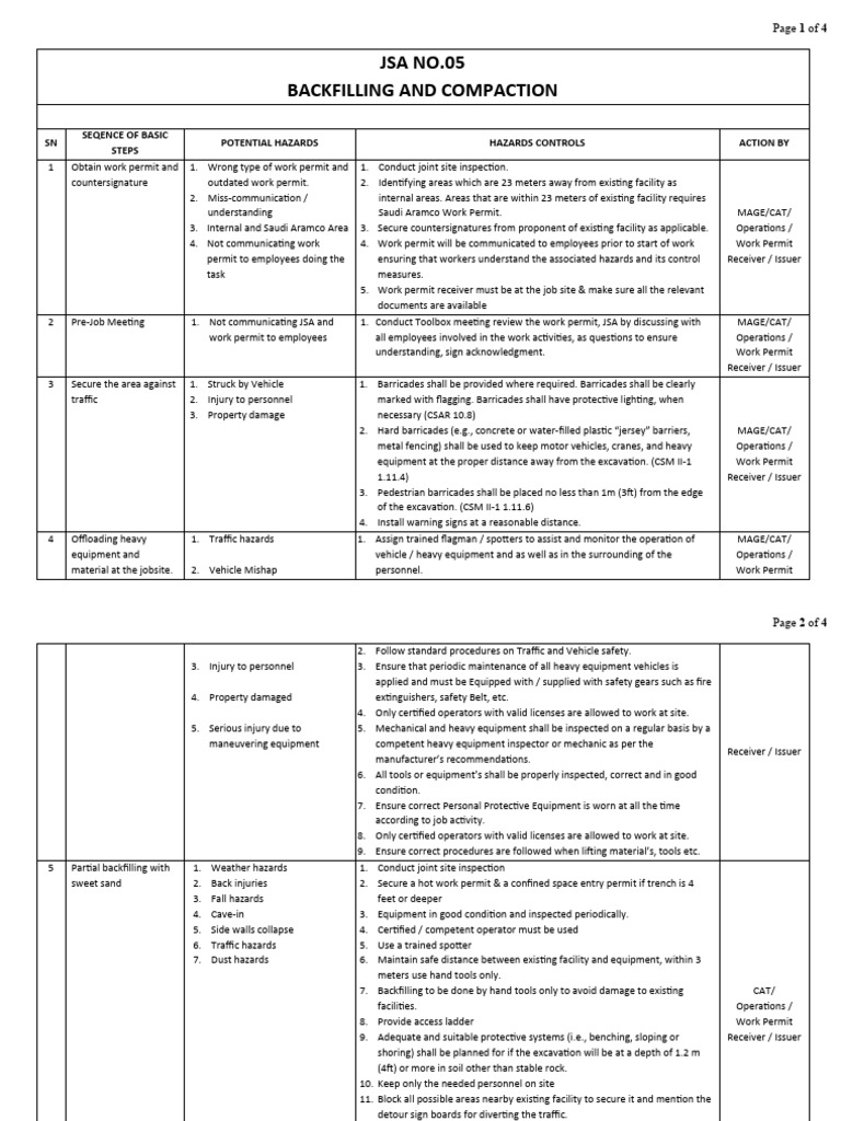 5.backfilling and Compaction | PDF | Housekeeping | Personal Protective Equipment