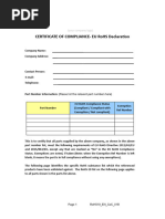 RoHS Compliance Declaration Form | PDF | Occupational Safety And Health ...