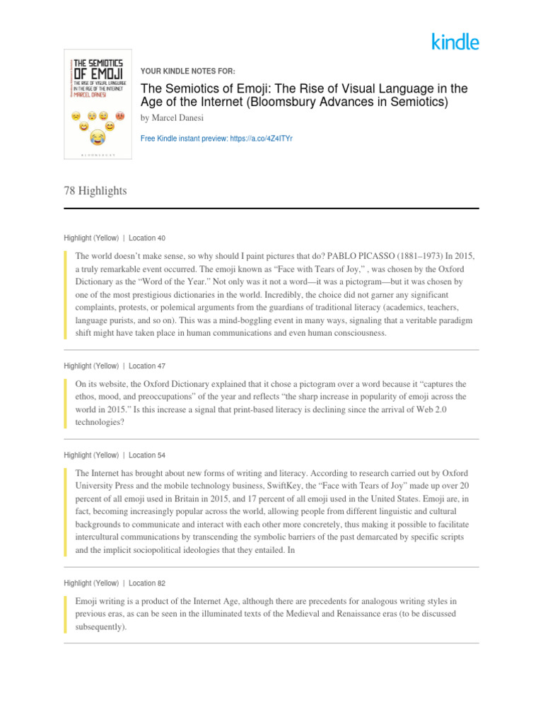Emoji: A New Visual Language | PDF | Rhetoric | Communication
