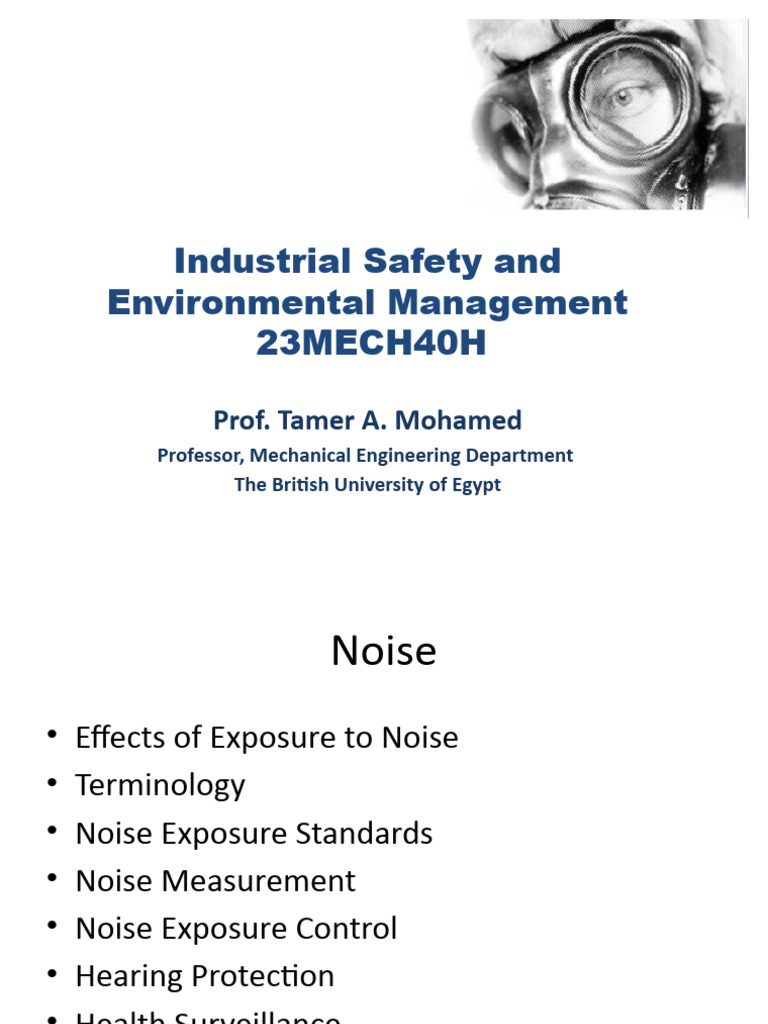 Safety - Lecture 5 | PDF | Noise | Decibel