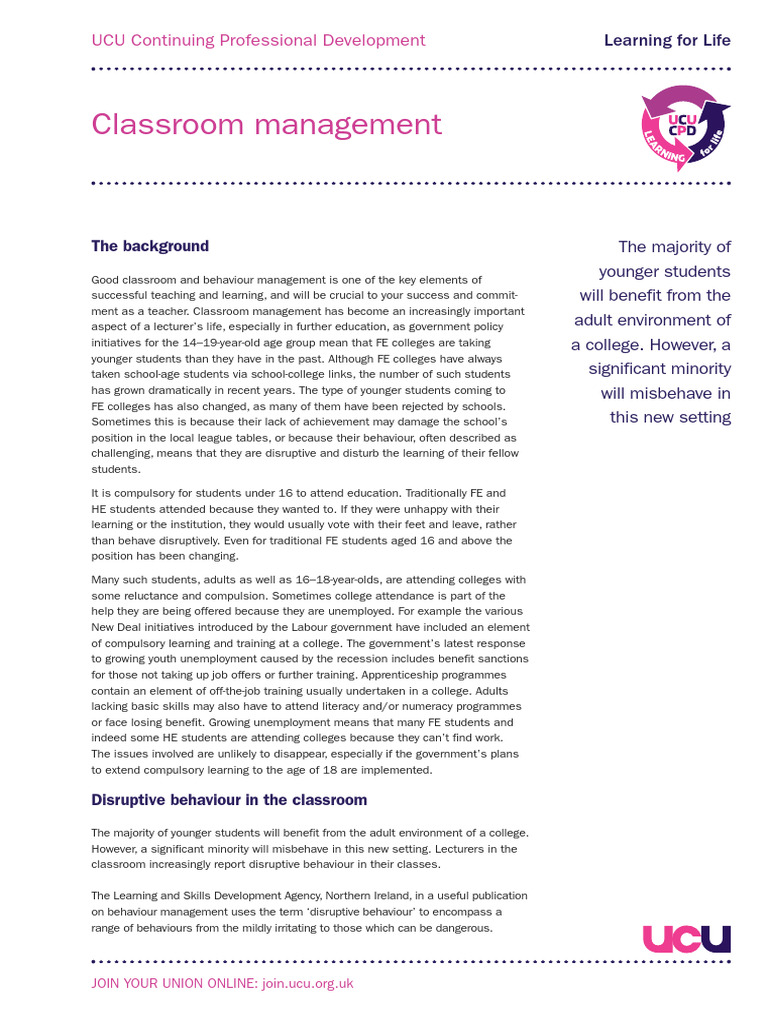 Classroom Management | Download Free PDF | Classroom Management | Teachers