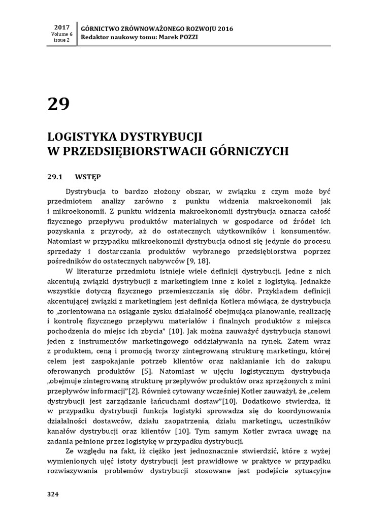 Logistyka Dystrybucji W Przedsiębio | PDF