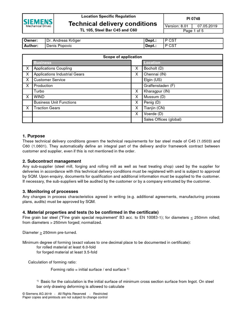 TL 105 Rev 8.01 | PDF | Steel