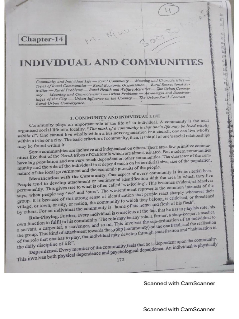 Individual and Communities | PDF