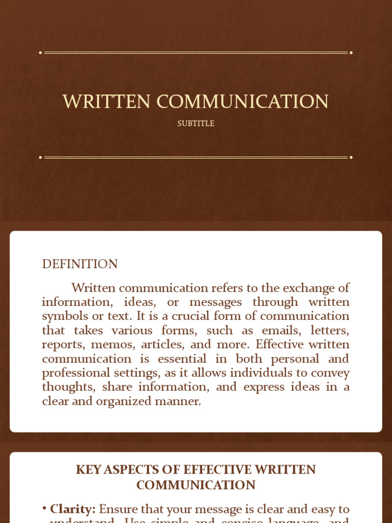 Written Communication | PDF | Communication | Memorandum